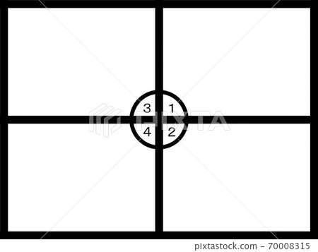 Four-frame frame material - Stock Illustration [70008315] - PIXTA