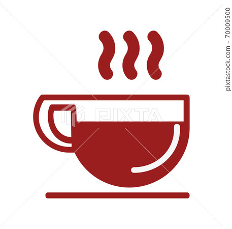 Coffee cup icon red line - Stock Illustration [70009500] - PIXTA