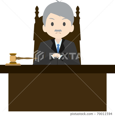 Illustration of a simple and cute judge - Stock Illustration [70011594 ...