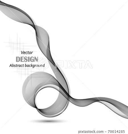 Gray translucent swirl wave stream. Wavy... - Stock Illustration ...