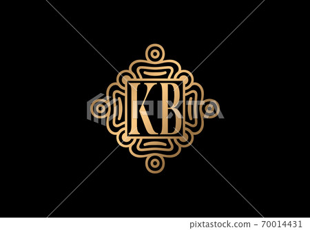 Initial Monogram Letter K B Logo Design Vector... - Stock Illustration ...