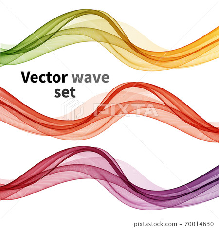 Set of colored transparent waves. vector wavy... - Stock Illustration ...