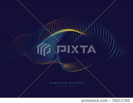 Abstract particle bulky wave - Stock Illustration [70015760] - PIXTA