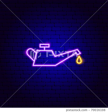 Oil Car Neon Sign - Stock Illustration [70016108] - PIXTA