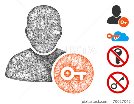 User Access Key Web Vector Mesh Illustration - Stock Illustration ...