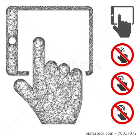 Tablet Point Web Vector Mesh Illustration - Stock Illustration ...