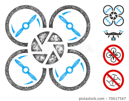 Shutter Drone Web Vector Mesh Illustration - Stock Illustration ...