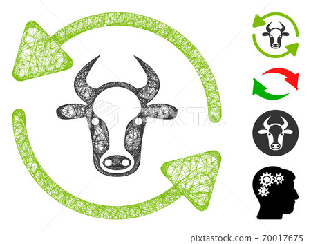 Refresh Cow Web Vector Mesh Illustration-插圖素材 [70017675] - PIXTA圖庫