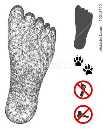 Foot Web Vector Mesh Illustration - Stock Illustration [70018720] - PIXTA