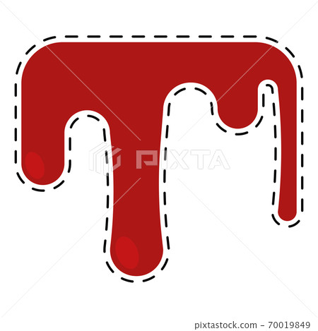 Isolated blood halloween sticker - Stock Illustration [70019849] - PIXTA