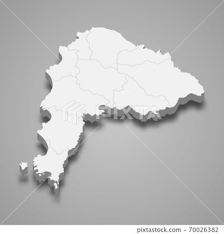 3d map of Chonburi is a province of Thailand - Stock Illustration ...