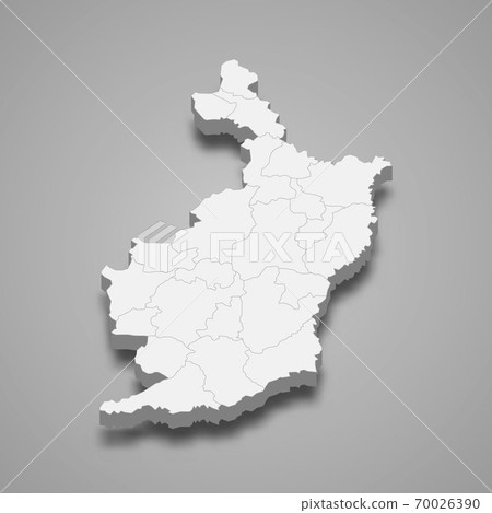3d map of Buriram is a province of Thailand - Stock Illustration ...