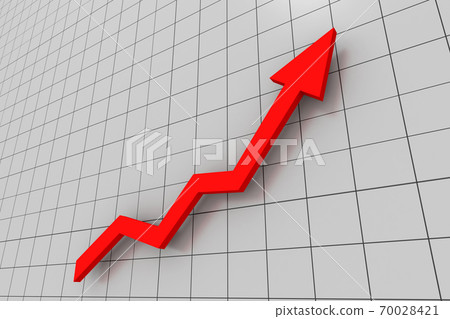 Red Business graph - Stock Illustration [70028421] - PIXTA