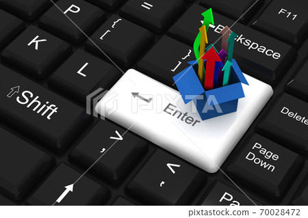 Out of the box on enter key - Stock Illustration [70028472] - PIXTA