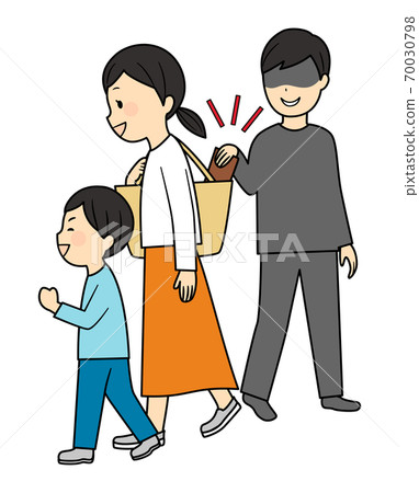 Woman pickpocketing - Stock Illustration [70030798] - PIXTA