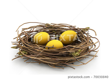 Egg and nest - Stock Illustration [70030840] - PIXTA
