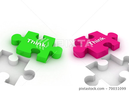 Think puzzles - Stock Illustration [70031099] - PIXTA