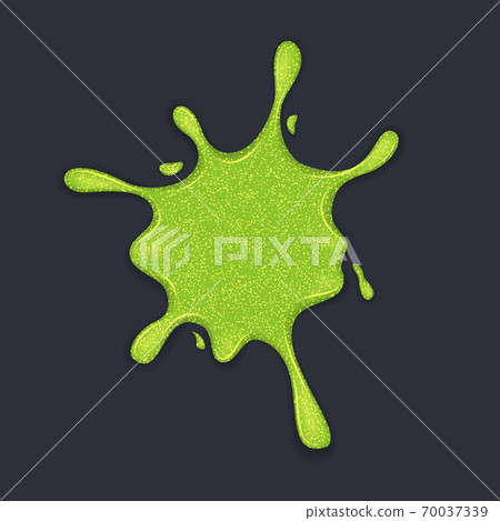 Flowing green sticky liquid slime. Vector... - Stock Illustration ...