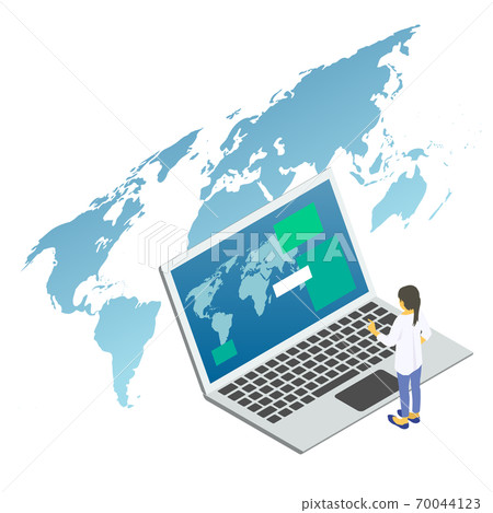 World map and technology vector illustration - Stock Illustration ...