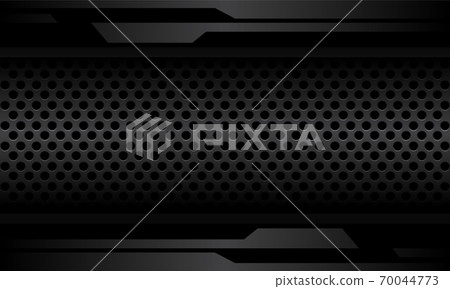 Abstract dark grey cyber line on circle mesh... - Stock Illustration ...