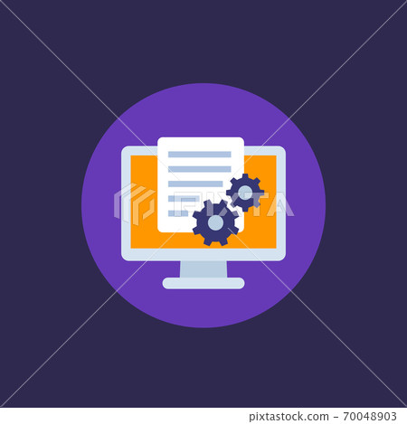 settings file, system configuration vector icon - Stock Illustration ...
