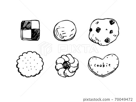 Hand-drawn illustration set of various cookies - Stock Illustration ...