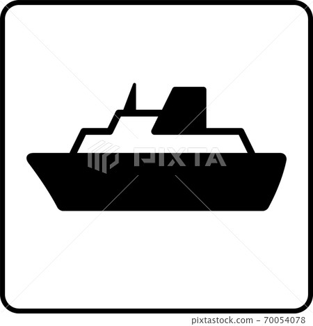 Ship pictogram (framed ver.) - Stock Illustration [70054078] - PIXTA