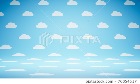 Empty Blank Cloud Shape Pattern Studio Background - Stock Illustration ...