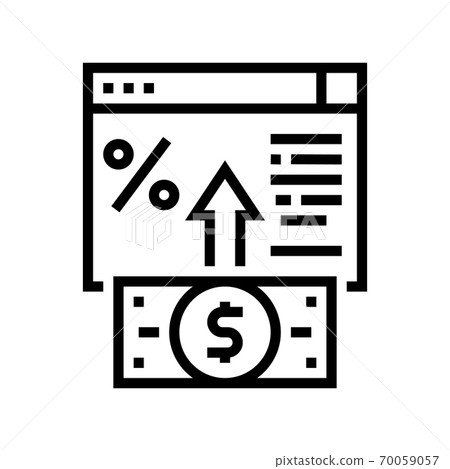 electronic deposit line icon vector black... - Stock Illustration ...