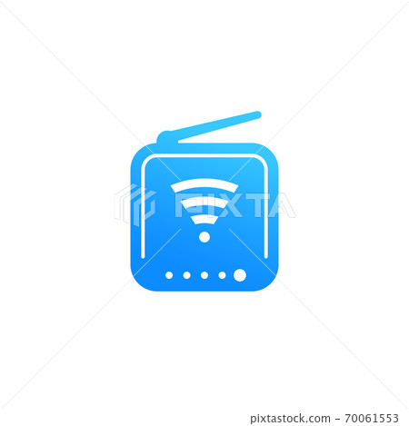Router icon, vector pictogram on white-插圖素材 [70061553] - PIXTA圖庫