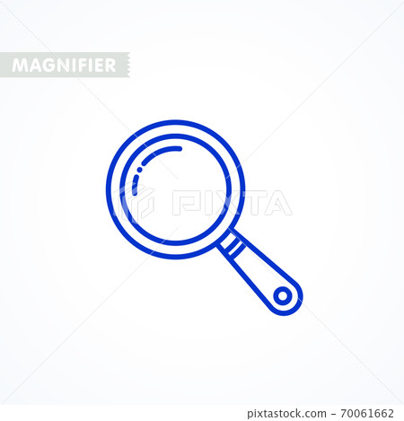 magnifier icon. outline styled magnifying glass... - Stock Illustration ...