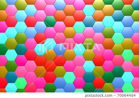 3D illustration of colorful hexagonal patterns - Stock Illustration ...