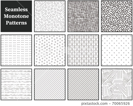 Seamless monotone pattern 1 - Stock Illustration [70065926] - PIXTA