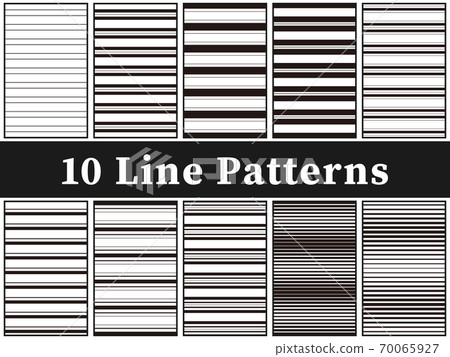 Set of 10 line patterns - Stock Illustration [70065927] - PIXTA