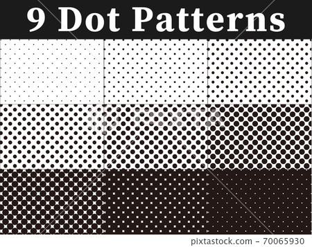 9 kinds of dot pattern set - Stock Illustration [70065930] - PIXTA