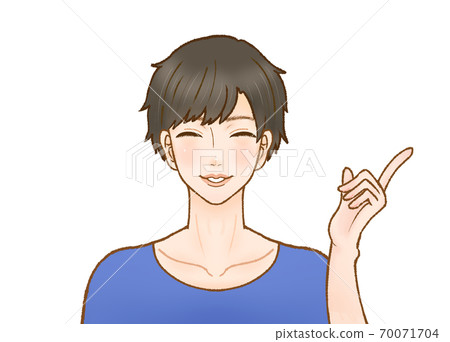 A man explaining with a smile - Stock Illustration [70071704] - PIXTA