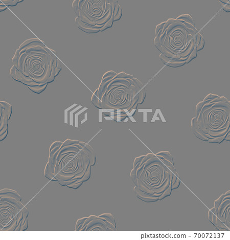 seamless pattern of gray roses on grey background - Stock Illustration ...