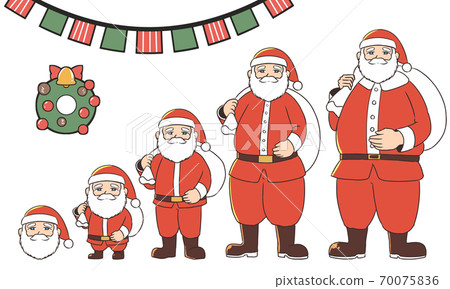 Santa Claus head and body with various skin tones - Stock Illustration ...