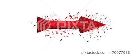 Abstract red arrow explodes - Stock Illustration [70077988] - PIXTA