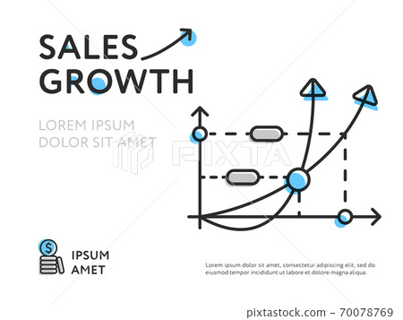 Representation of sales increase in graphic - Stock Illustration ...