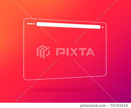 Thin line web browser window vector template... - Stock Illustration ...