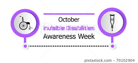 Invisible disabilities awareness week concept... - Stock Illustration ...