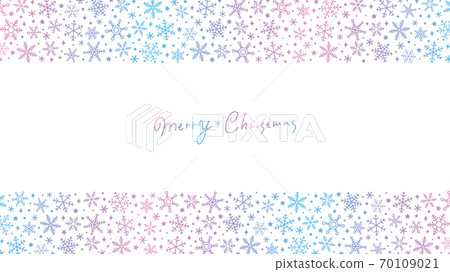 Snowflake background frame gradient - Stock Illustration [70109021] - PIXTA