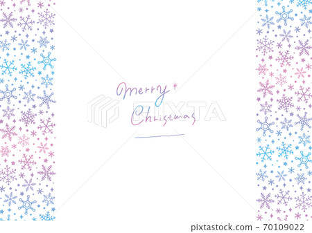 Snowflake background frame gradient - Stock Illustration [70109022] - PIXTA