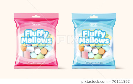 Fluffy marshmallow packets - Stock Illustration [70111592] - PIXTA