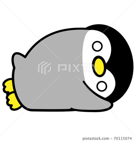 Penguins Hina Down Tired Illustration Material - Stock Illustration ...