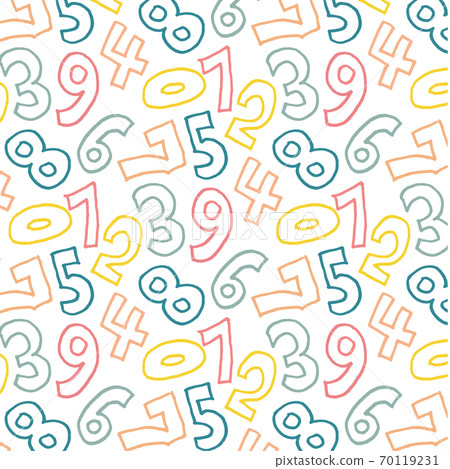 Background illustration of handwritten numbers - Stock Illustration ...