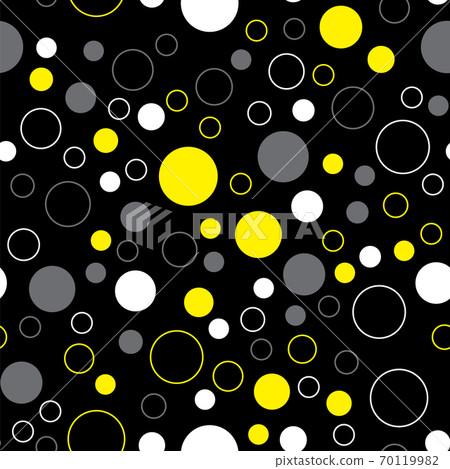 Yellow circles seamless pattern, great design... - Stock Illustration ...