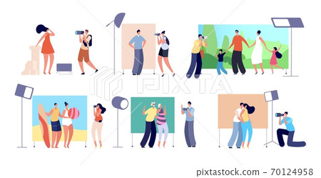 Studio photo session. Professional photography... - Stock Illustration ...