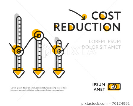 Infographic poster for cost reduction image - Stock Illustration ...
